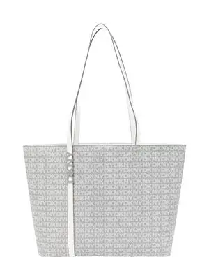 Dkny Logo-plaque Tote Bag - Grey