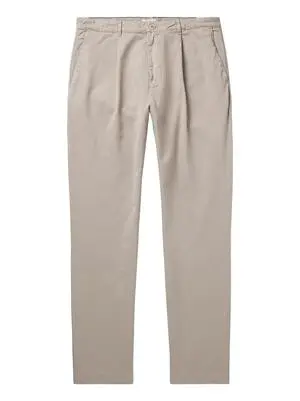 Hartford Tommy Straight-leg Cotton-twill Trousers - Neutrals