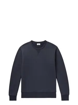 Hartford Garment-dyed Cotton-jersey Sweatshirt - Blue