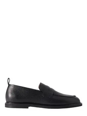 Mr P. Leo Full-grain Leather Penny Loafers - Black