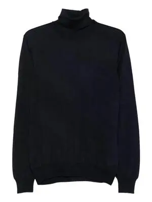 BARBA NAPOLI Turtleneck Wool Sweater - Black