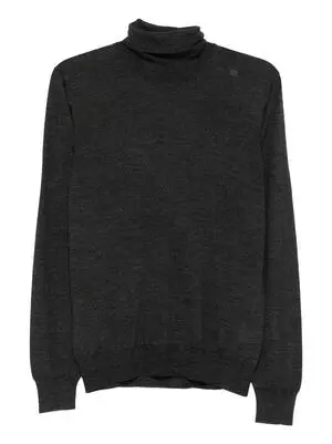 BARBA NAPOLI Turtleneck Wool Sweater - Grey