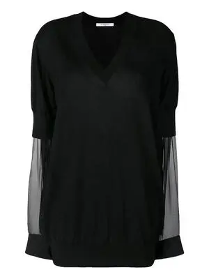 Givenchy Deep V-neck Top - Black