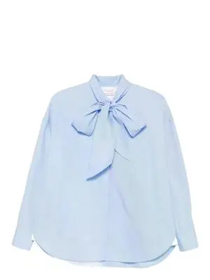 ARCHIVIO '67 Pussy-bow Long-sleeved Shirt - Blue