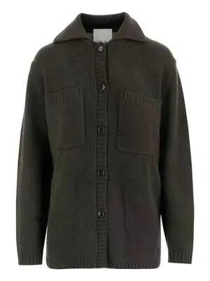 ALLUDE Buttoned Patch-pocket Cardigan - Brown
