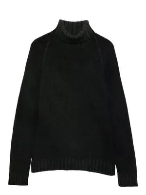 BASE Turtleneck Ribbed Sweater - Green