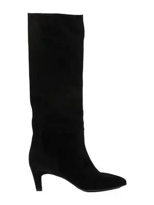 STRATEGIA SHOES Suede Knee-length Boots - Black