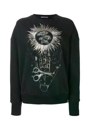 Alexander McQueen Embroidered Sweatshirt - Black