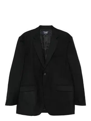 Comme Des Garçons Single-button Wool Blazer - Black