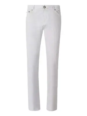 RICHARD J. BROWN Corduroy Straight Leg Jeans - White