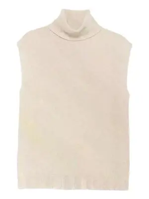 JOSEPH Sleeveless Turtleneck Vest - Neutrals
