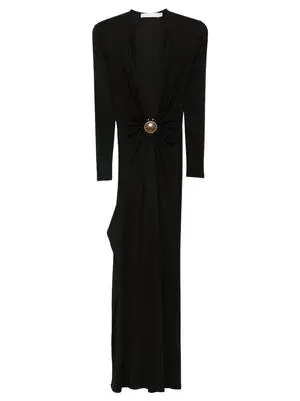 Christopher Esber Stone-embellished Maxi Dress - Black