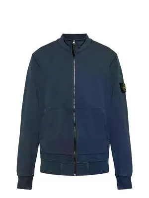 Stone Island Zip Up Sweatshirt - Blue
