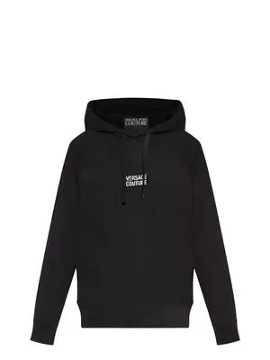 Versace Logo-patch Hoodie - Black