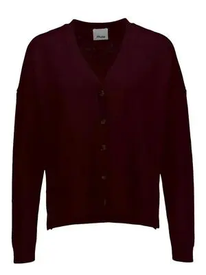 ALLUDE V-neck Cardigan - Red