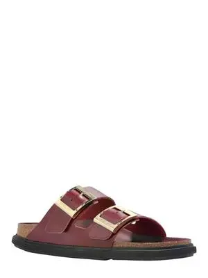 BIRKENSTOCK Arizona Double-Buckle Flat Sandals Red