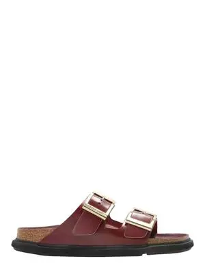 BIRKENSTOCK Arizona Double-buckle Flat Sandals - Zinfandel High Shine
