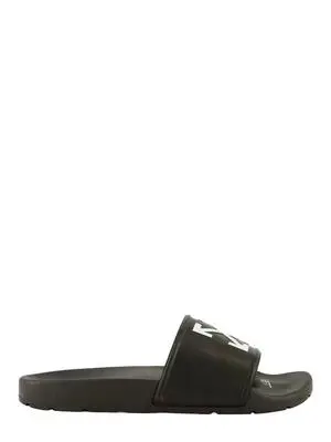 Off-White Arrow Motif Slip-on Sliders - Black