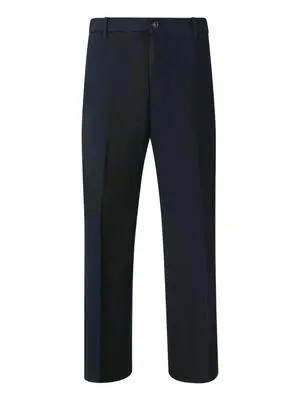 NINE:INTHE:MORNING Button-fastening Cotton Trousers - Blue