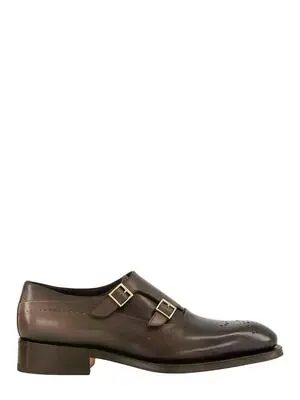 Santoni Double-buckle Monk Shoes - Brown