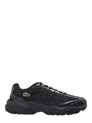 Lacoste Textured Lace-up Sneakers - Black