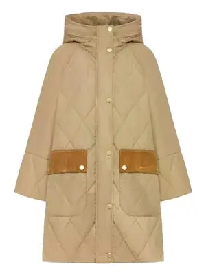 Barbour Quilted Hooded Coat - Neutrals