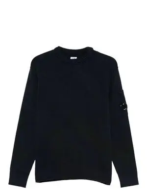 C.P. COMPANY Crew-neck Sweater With Pocket - Black