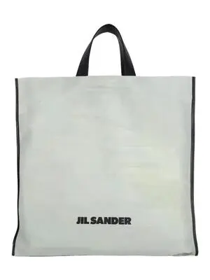 JIL SANDER Large Leather-trimmed Tote Bag - Green