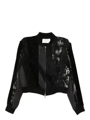 QUETSCHE Double-layer Bomber Jacket - Black