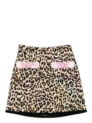 Valentino Garavani Animalier-print Mini Skirt - Neutrals