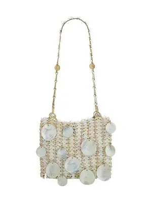 Rabanne 1969 Shell-embellished Mini Bag - Neutrals
