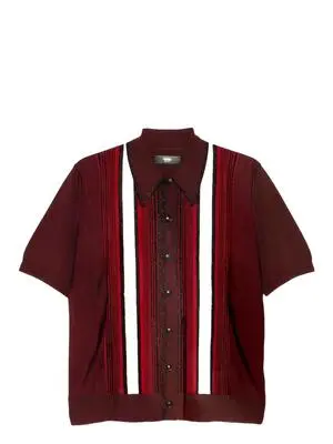 Amiri Embellished Striped Shirt - Red