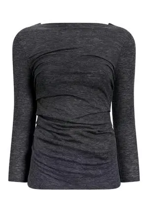 Proenza Schouler White Label Blythe Boat-neck Top - Grey