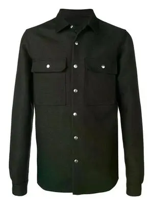 Rick Owens Outer Pointed Collar Shirt - Black