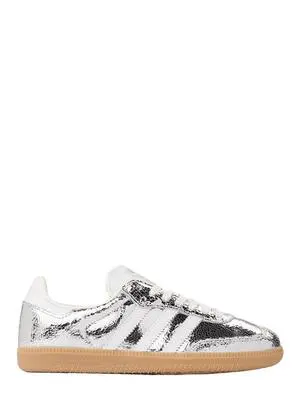 Adidas Samba OG Athletic Shoe Silver Metallic/white/core White