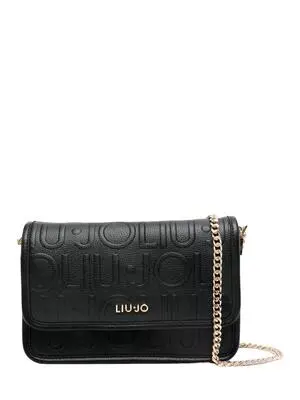Liu Jo Logo-plaque Embossed Shoulder Bag - Black