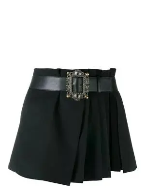 Alexander McQueen Pleated Wrap Mini Skirt - Black