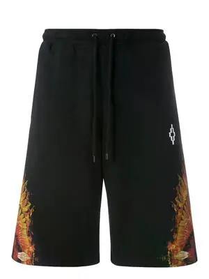 COUNTY OF MILAN Flames Wings Shorts - Black