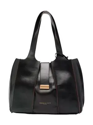 Roberto Festa Medium Eloise Leather Shoulder Bag - Black