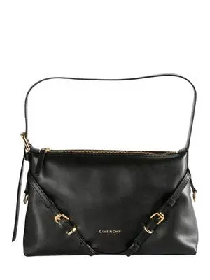 GIVENCHY Voyou Mini Leather Shoulder Bag With Buckle Straps