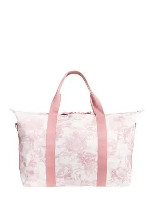 Harrods Toile Packable Bag And Pouch Set - Pink
