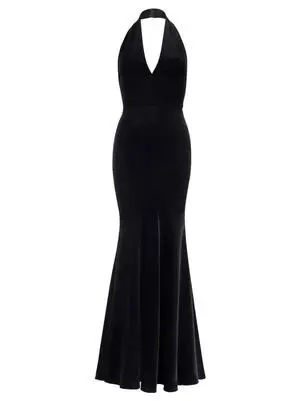PATOU Halterneck Fishtail Maxi Dress - Black