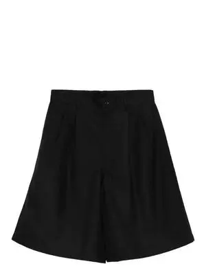 Comme Des Garçons Pleated Gabardine Shorts - Black