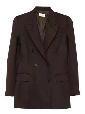 P.a.r.o.s.h Peaked Double-breasted Blazer - Brown