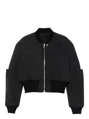 Rick Owens Cropped Bomber Jacket - Black
