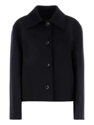 JIL SANDER Button-fastening Collared Jacket - Black