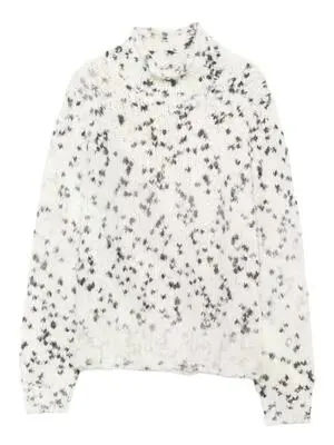 KANGRA High-neck Knit Sweater - White