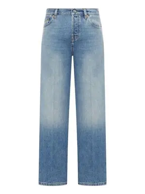 Gucci Straight Leg Denim Jeans - Clear Blue