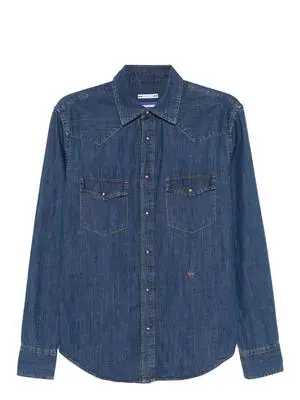 Jacob Cohen Cotton Western Shirt - Blue