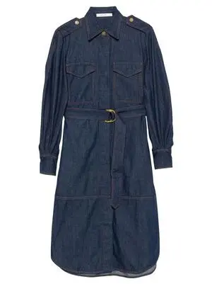 Zimmermann Denim Midi Shirt Dress - Blue